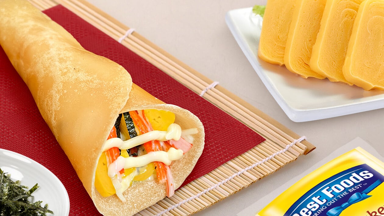 Sweet Egg Roll Crepe with Mayonnaise - Recipe