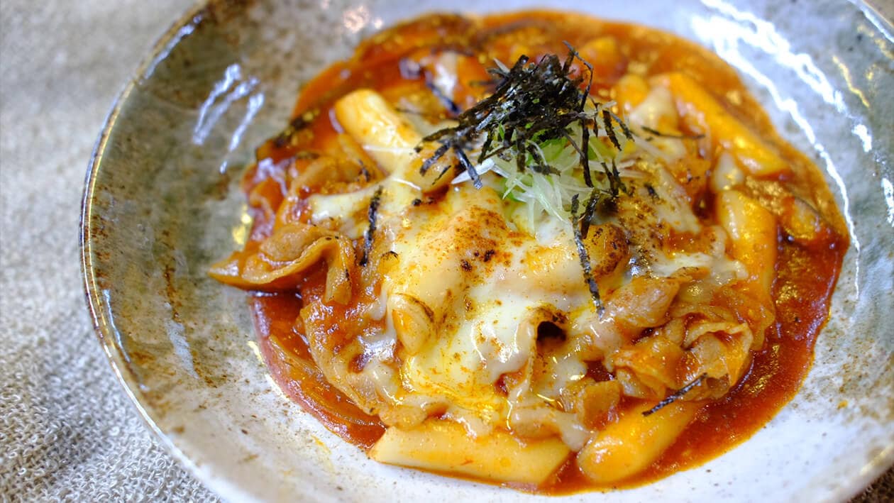 Spicy Cheesy Tteokbokki - Recipe